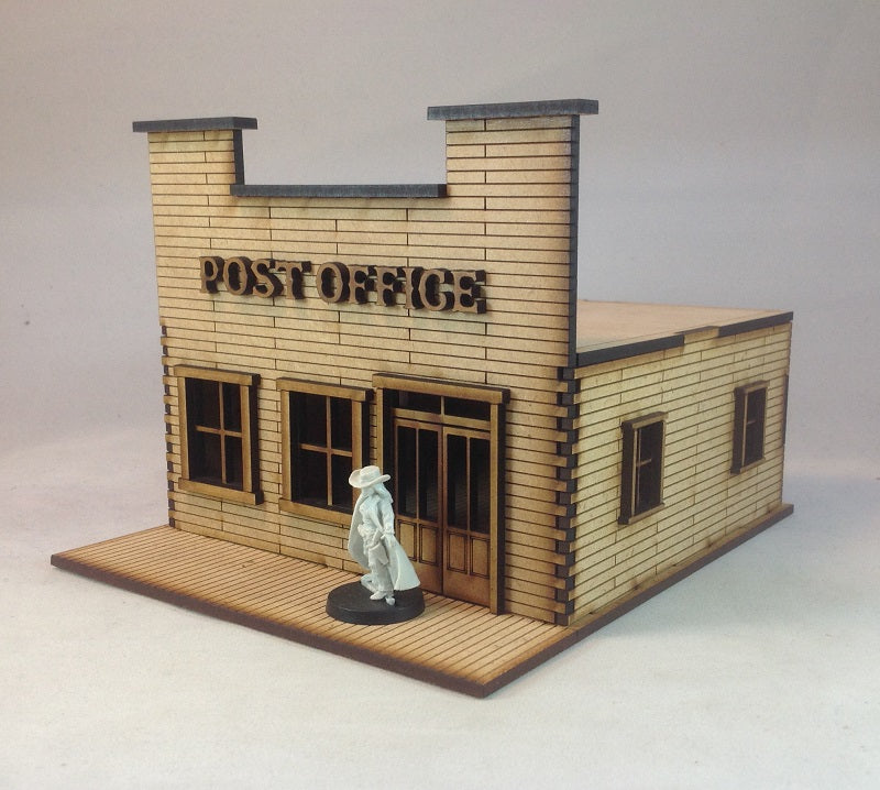 Post Office 28mm Terrain Western Building | Atomic Laser Cut Designs